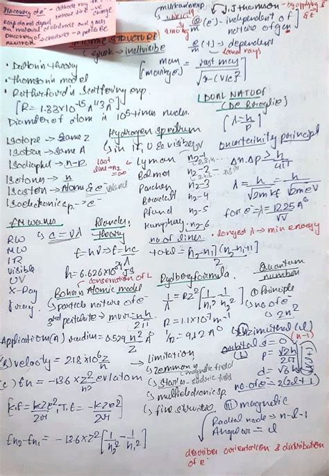 Atomic Structure All Important Formulas Study Motivation