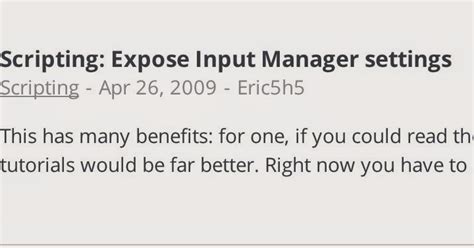 How To Enable Input Mapper Unity Engine Unity Discussions