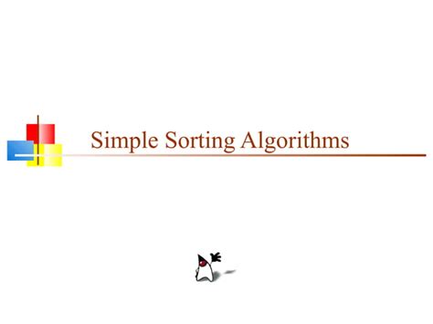 Simple Sorting Algorithms Ppt