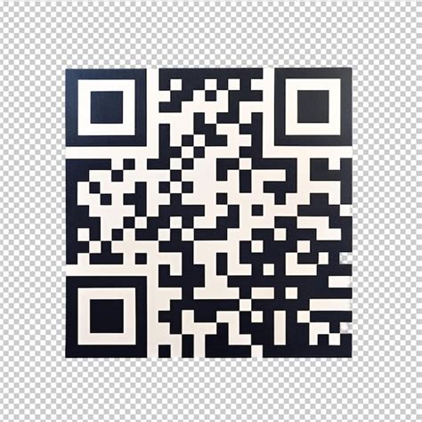 투명한 배경에 Qr 코드 프리미엄 Psd 파일