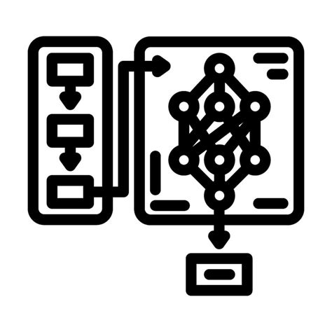 Neural Network Diagram Natural Language Processing Nlp Line Icon Illustration 54191272 Vector