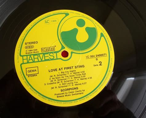 ⭐️ Lp Scorpions Love At First Sting Skoro Jako Nová Germany 1984 Aukro