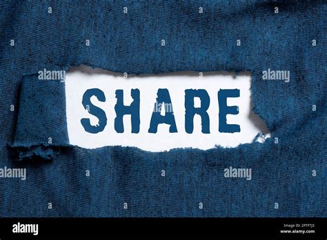 Conceptual Display Share Internet Concept Any Of The Equal Parts Into Which Property Or