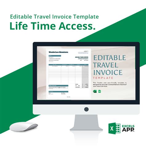 Editable Travel Invoice Template Excels App
