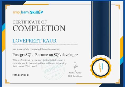 Lovepreet Kaur On Linkedin Lovepreet Kaur Has Successfully Completed