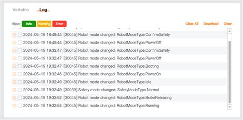 Variables And Log ARCS User Manual