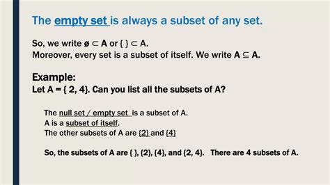 Identifying Subsets Of A Set Pptx