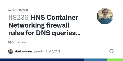 Hns Container Networking Firewall Rules For Dns Queries Are Broken After Rebooting · Issue 8236