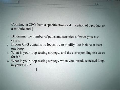 Construct A Cfg From A Specification Or Description Of A Product Or A Construct A Cfg From A Specification Or Description Of A Product Or A
