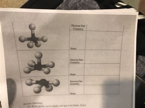 Solved Molecules Shown Below 16 Pts Electron Pair