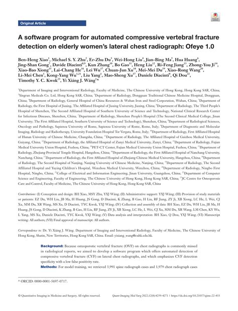 Pdf A Software Program For Automated Compressive Vertebral Fracture Detection On Elderly Women