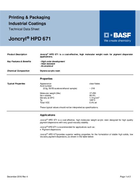 Joncryl® Hpd 671 Basf