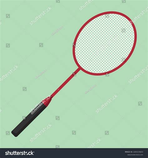 Vector Graphic Badminton Racket Racquet Illustration Stock Vector Royalty Free