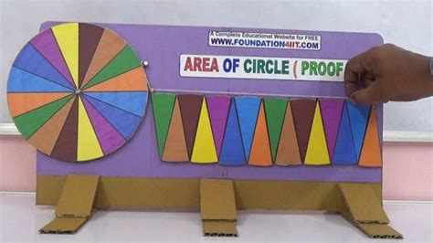 Proof Of Area Of Circle Working Model Maths Project Math Projects Math Art Projects