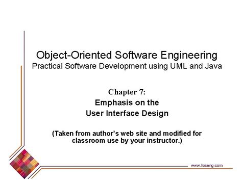 Object Oriented Software Engineering Practical Software Development Using Uml