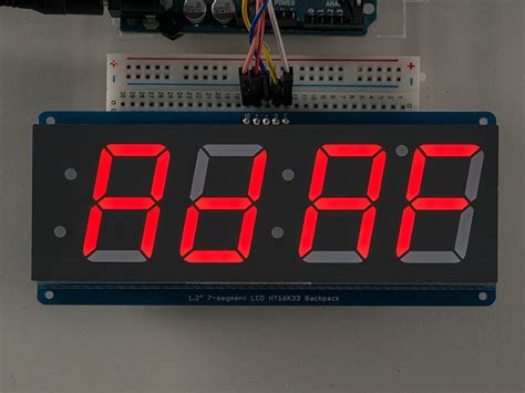 Adafruit 12 4 Digit 7 Segment Display Wi2c Backpack Red Id 1270 Adafruit Industries