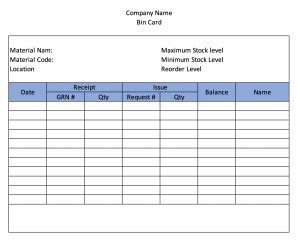 Bin Card Form Advantage Disadvantage Accountinguide