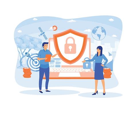 Premium Vector Data Protection Concept For Web Pages Banners Presentations Social Media