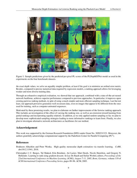Monocular Depth Estimation Via Listwise Ranking Using The Plackett Luce