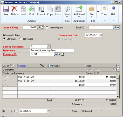Journal Entry Copy Paste From Excel To Dynamics GP