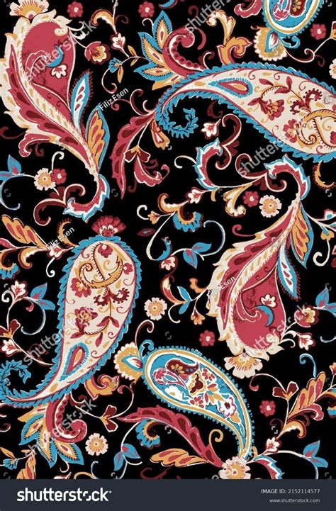 Paisley Pattern Is An Ornamental Textile Design Using A Teardrop