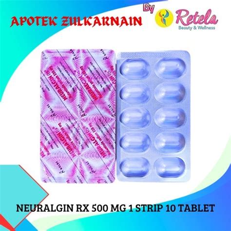 Jual Neuralgin Rx 500mg 1 Strip 10 Tablet Shopee Indonesia