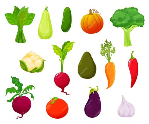 Rasgue O Vetor De Desenhos Animados De Produtos Alimentícios De Legumes