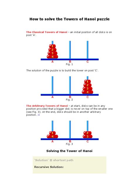how to solve the towers of hanoi puzzle pdf mathematical concepts areas of computer science