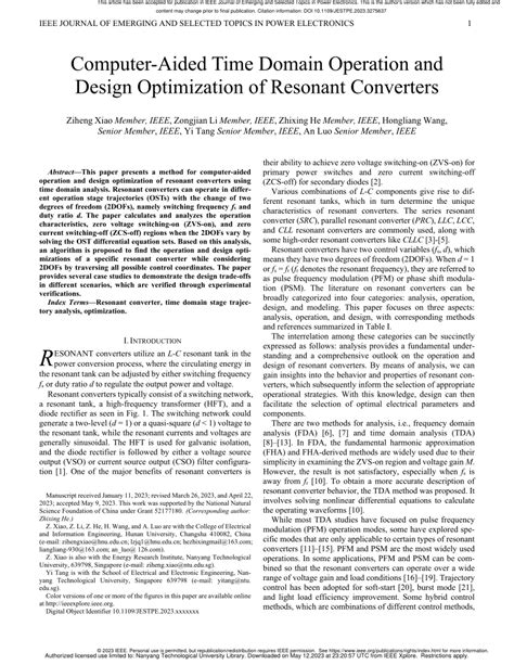 Pdf Computer Aided Time Domain Operation And Design Optimization Of