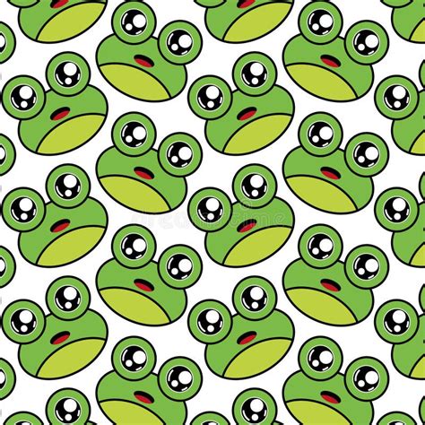 Green Frog Face Layout Vector Stock Vector Illustration Of Funny