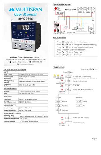 Multispan Apfc 9606 Automatic Power Factor Controller For Industrial Single At ₹ 4400 In New Delhi