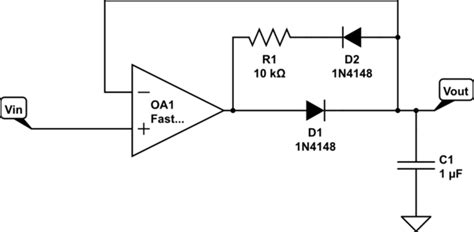Op Precision High Speed Peak Detector Electrical Engineering Stack Exchange