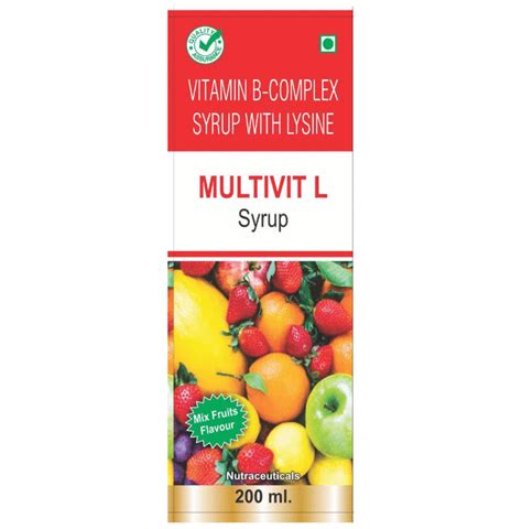 Multivit L Syrup Mix Fruit Classic Derma