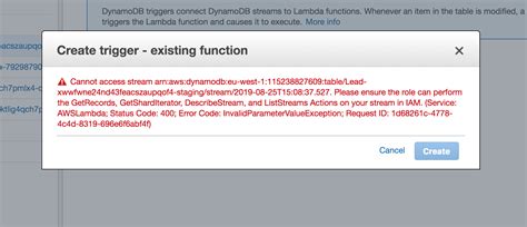 Cannot Create A Trigger On A Dynamodb Created With The Cli · Issue
