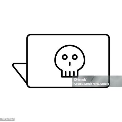 노트북 해킹 라인 편집 가능한 스트로크 아이콘입니다 사이버 보안 피싱 해킹 사이버 범죄 방지 가상현실에 대한 스톡 벡터 아트 및 기타 이미지 Istock