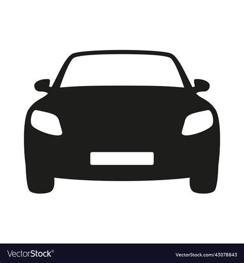 Car Icon Front View Simple Style Sign Symbol Vector Image