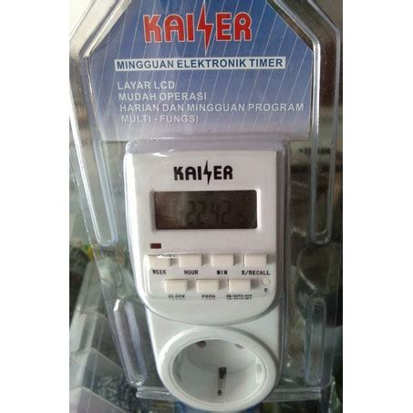 Jual Timer Lampu Digital Stopkontak Display Colokan Listrik Colokan Otomatis Kaiser Bukan Sensor