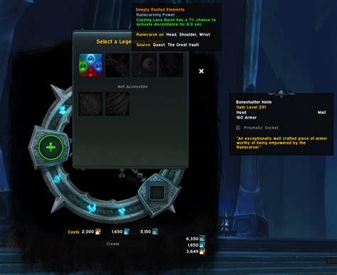 Why Cant I Craft Any Legendary Except Unity On My Alt Rwownoob