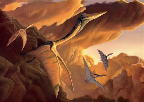 Quetzalcoatlus Print Archival Pterodactyl Painting Reproduction Etsy
