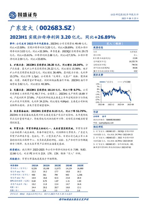 2023h1实现归母净利润320亿元，同比2689