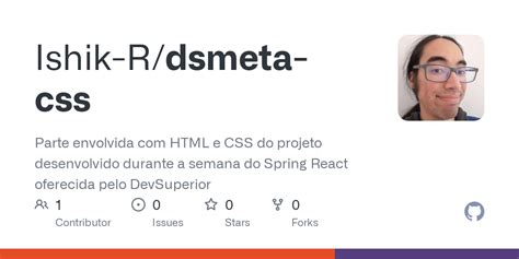 Github Ishik R Dsmeta Css Parte Envolvida Html E Css Do Projeto