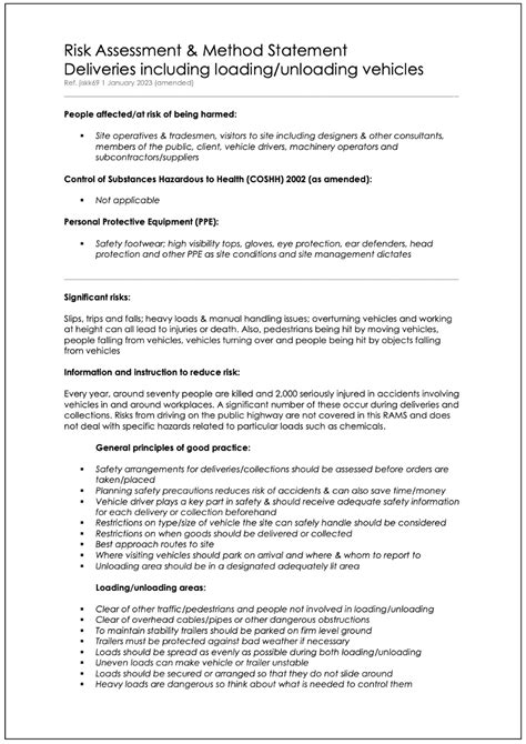 RAMS Important Health And Safety Documents For The Construction And Interiors Sectors