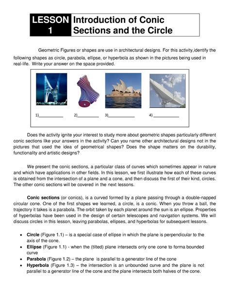 Precalculus Lesson 1 Less Geometric Figures Or Shapes Are Use In