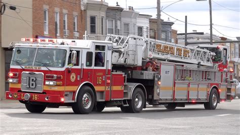 Philadelphia Fire Department Ladder 16 Responding Youtube
