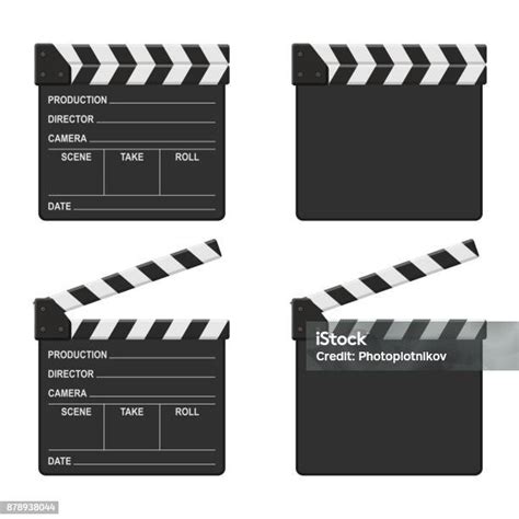 영화 클 래퍼 보드에 고립 된 흰색 배경을 설정합니다 빈 영화 추 시네마 감독에 대한 스톡 벡터 아트 및 기타 이미지 감독 검은색 공란 Istock