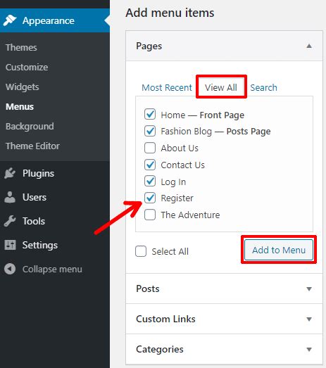What Is A Wordpress Menu How To Create A Menu On Your Site