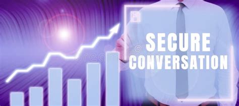 Handwriting Text Secure Conversation Business Concept Secured Encrypted Communication Between