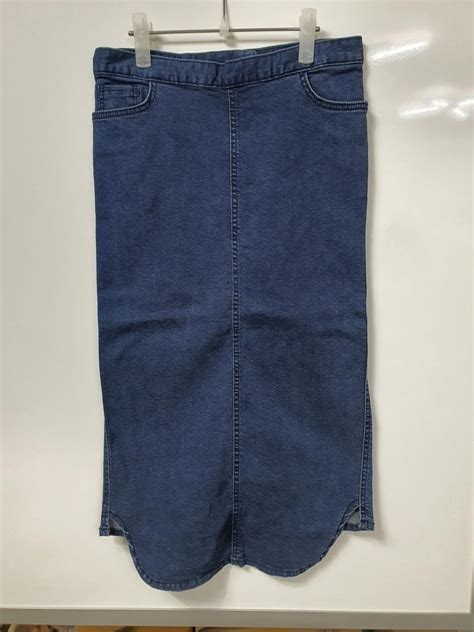 여성 스판 청치마 롱스커트 데님 세컨웨어