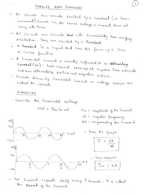 3b Phasors And Sinusoids Pdf