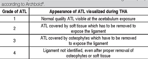 Table 1 From Acetabular Component Orientation In Total Hip Arthroplasty The Role Of Acetabular
